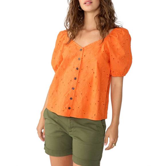 Sanctuary | Tops | New Sanctuary Bubble Sleeve Button Down Blouse In ...